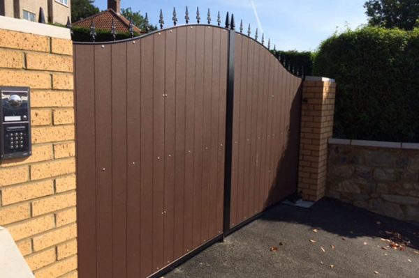 ‘The Ashton’ – Timber Clad Steel Framed Swing Gates - ELEX-GATES