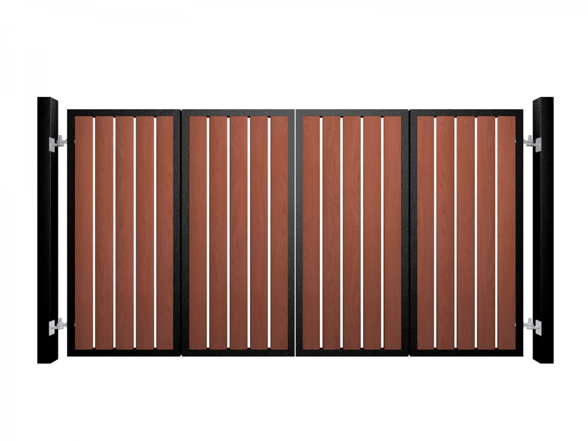 Metal Framed Bi-Fold Gate With Gapped Vertical Fill | ELEX GATES