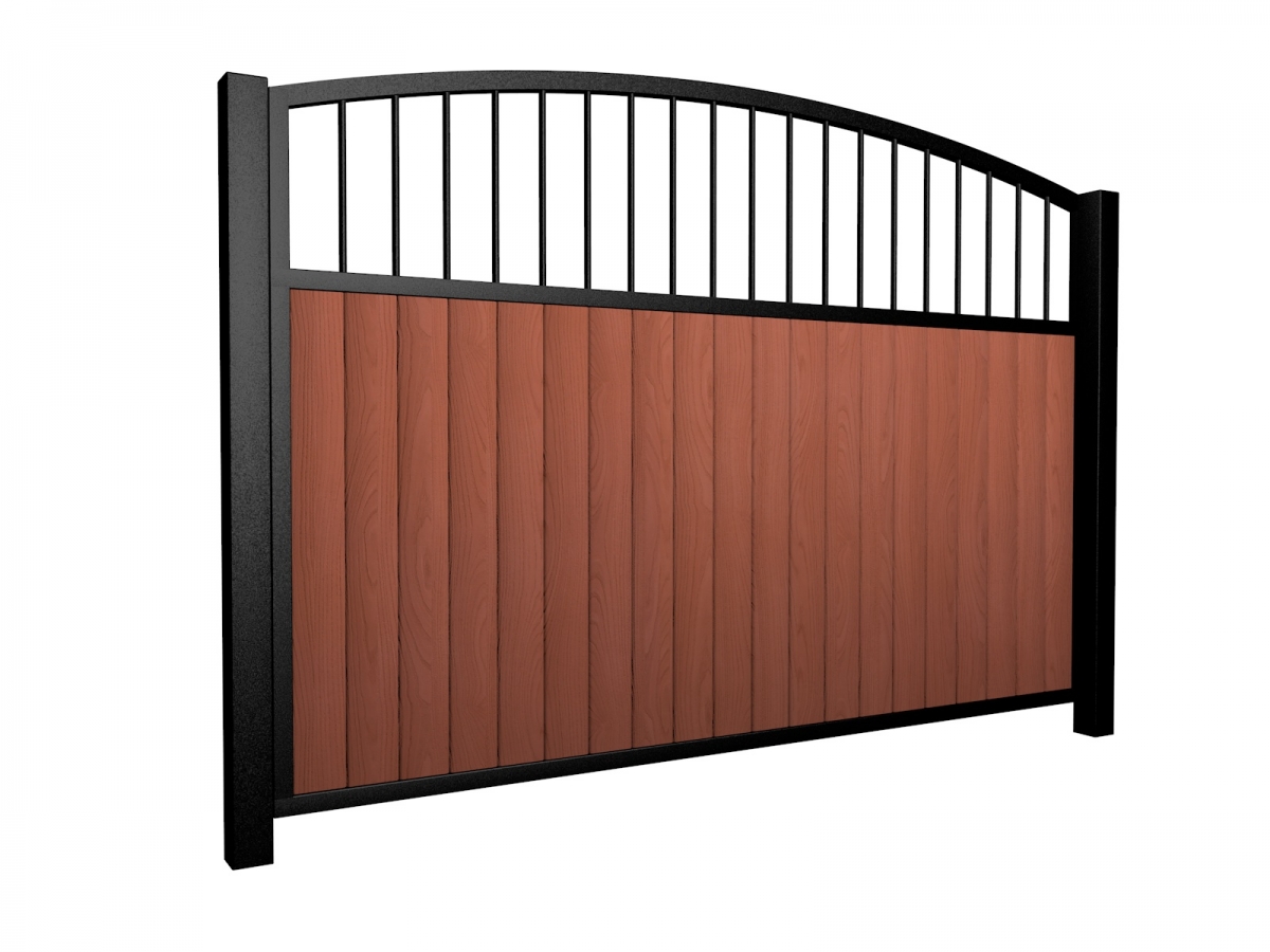 Arch, Open Top Sliding Metal Framed Gate. Manual & Automated | ELEX GATES