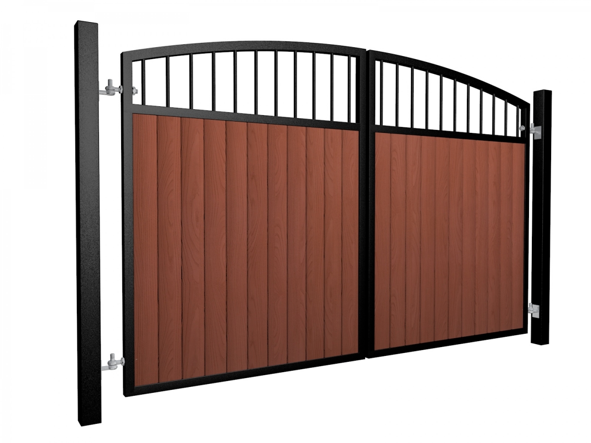 Arch, Open Top Swinging Metal Framed Gate | ELEX GATES