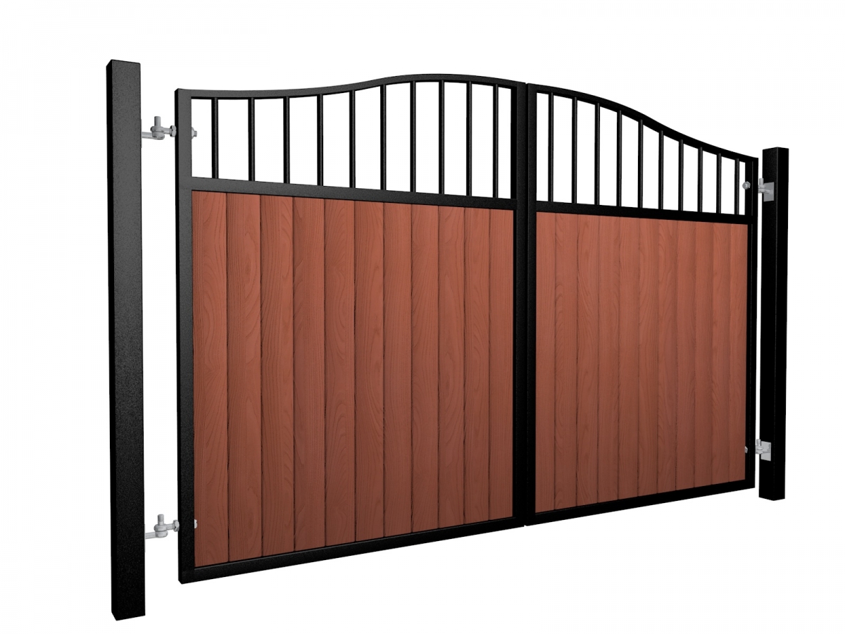 Bell, Open Top Swinging Metal Framed Gate | ELEX GATES