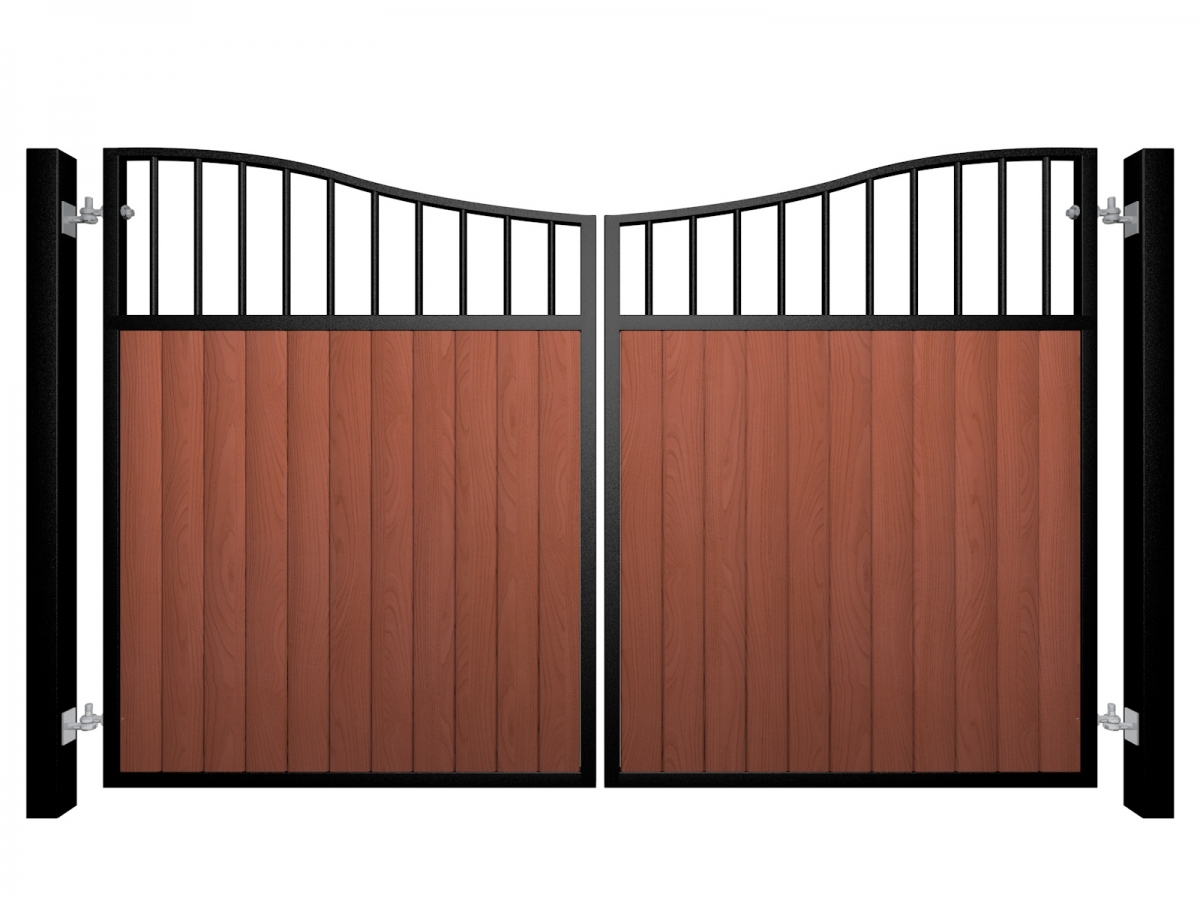 Bow, Open Top Swinging Metal Framed Gate | ELEX GATES