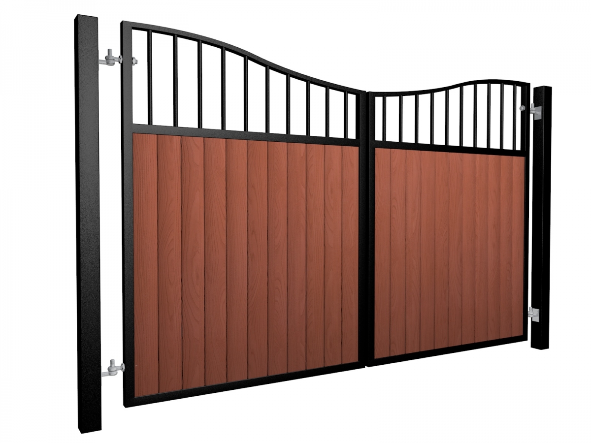 Bow, Open Top Swinging Metal Framed Gate | ELEX GATES