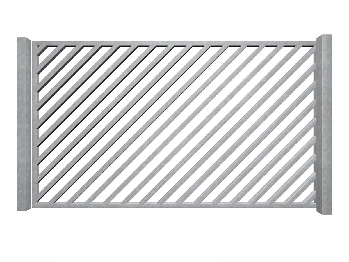 Commercial Diagonal Box Section Gate | ELEX GATES