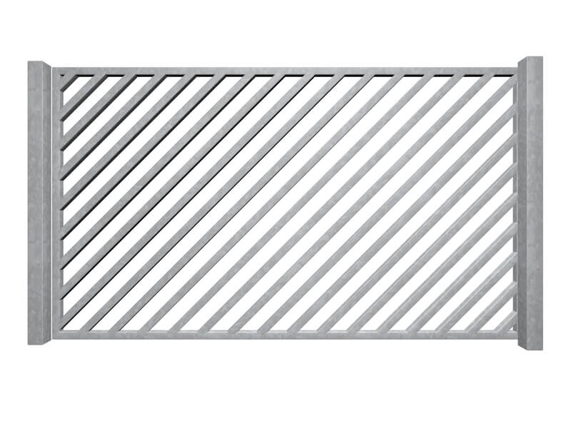 Commercial Diagonal Box Section Gate | ELEX GATES