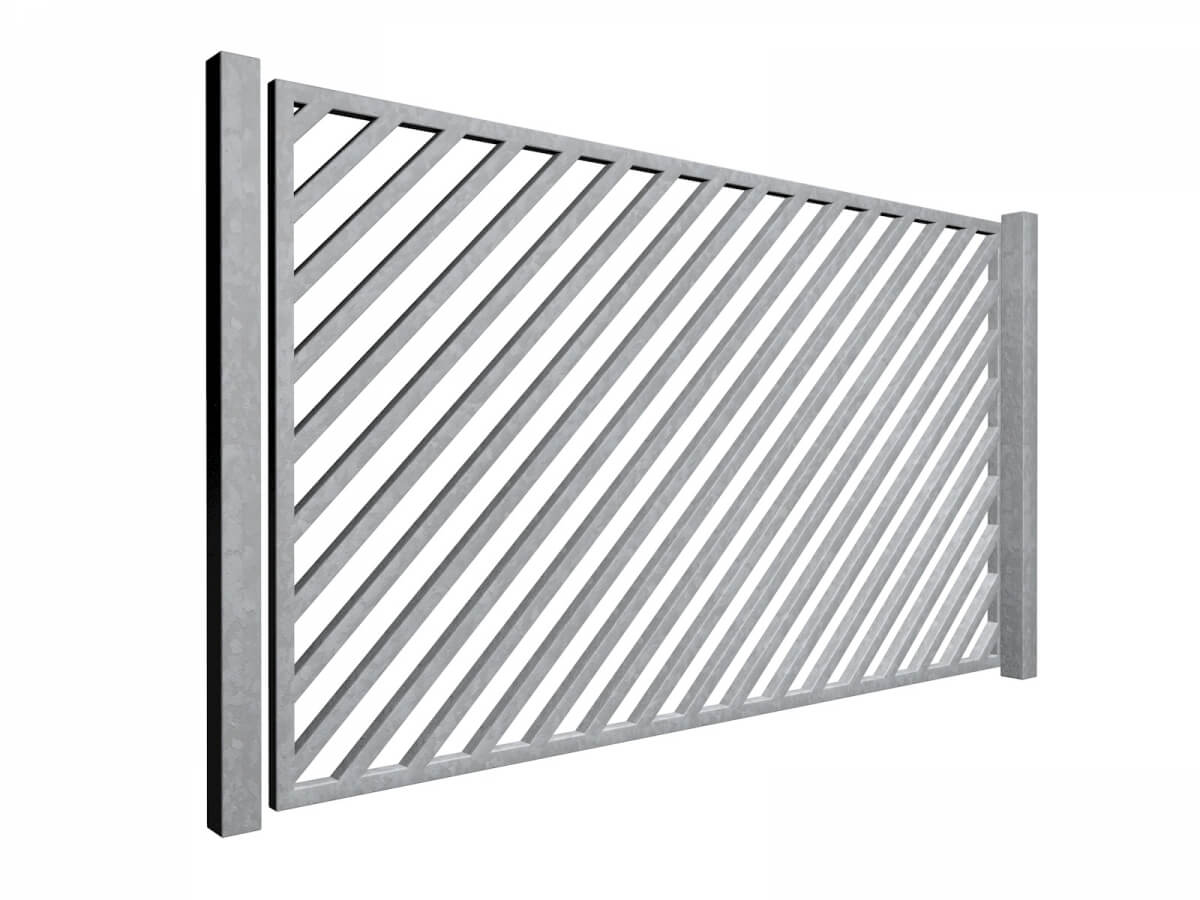 Commercial Diagonal Box Section Gate | ELEX GATES