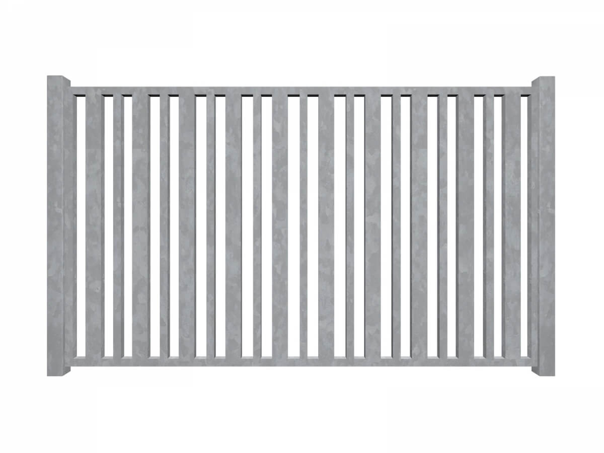Commercial Box Section Alternating Width Vertical Bar Gate | ELEX GATES