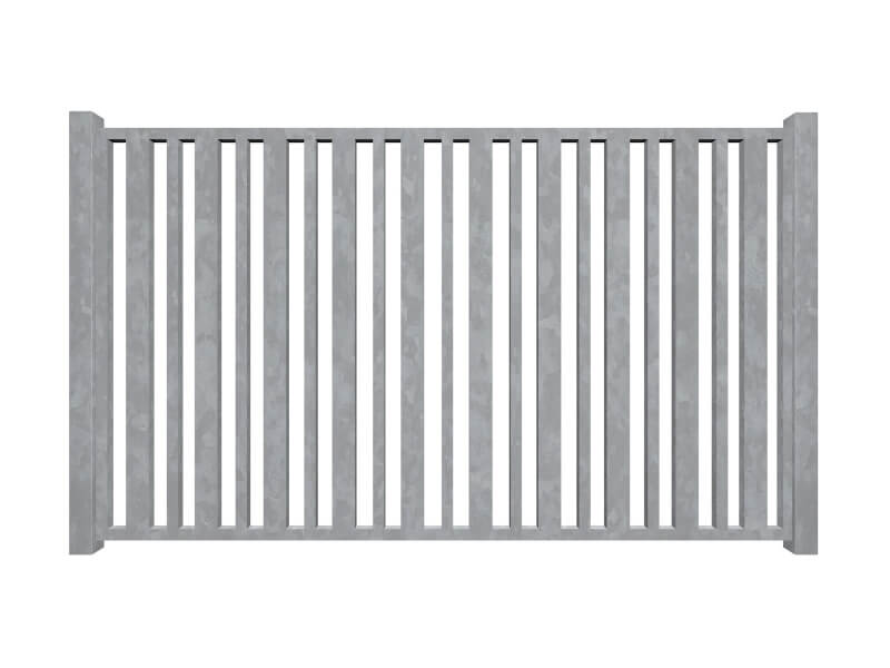 Commercial Box Section Alternating Width Vertical Bar Gate | ELEX GATES