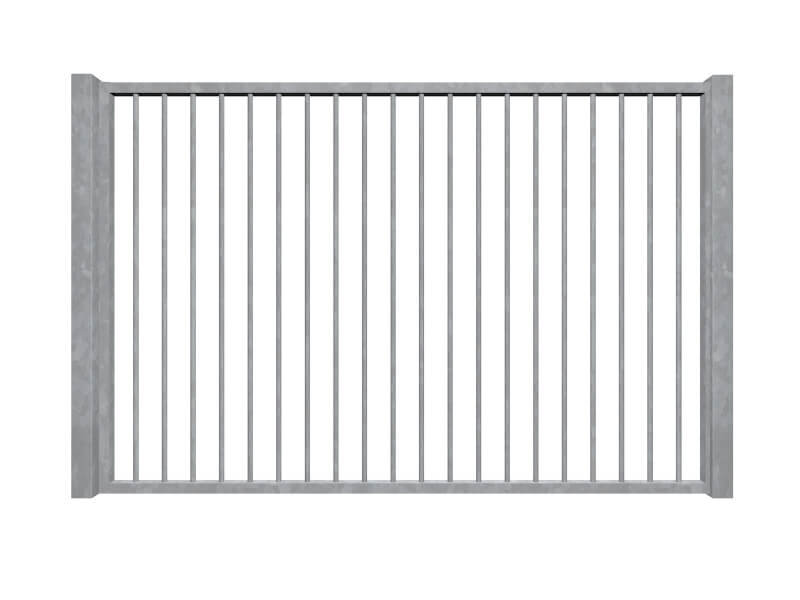 Commercial Vertical Round Bar Metal Gate | ELEX GATES