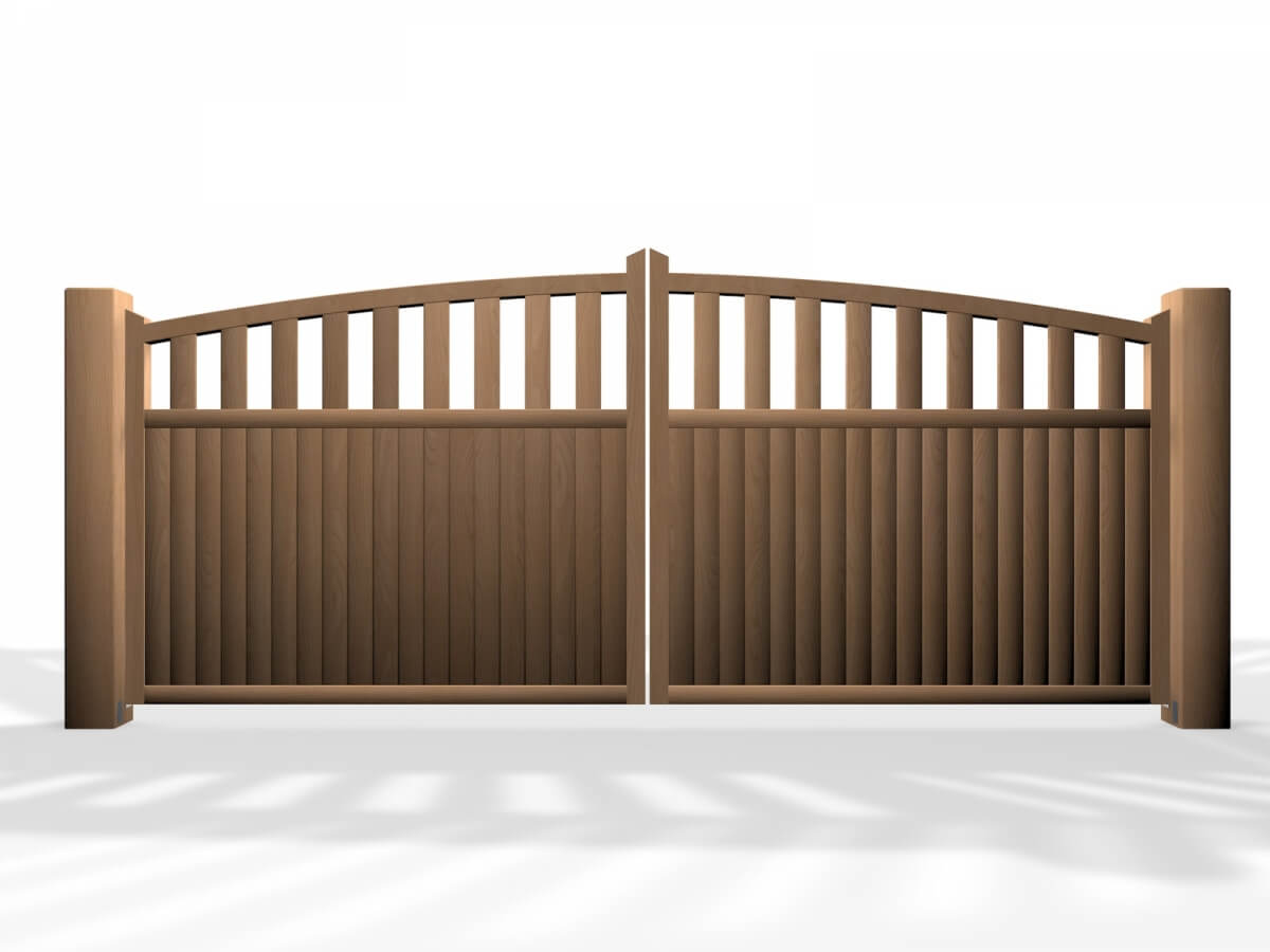 Arch Open-Top Swinging Wooden Gate | ELEX GATES Bristol & Somerset