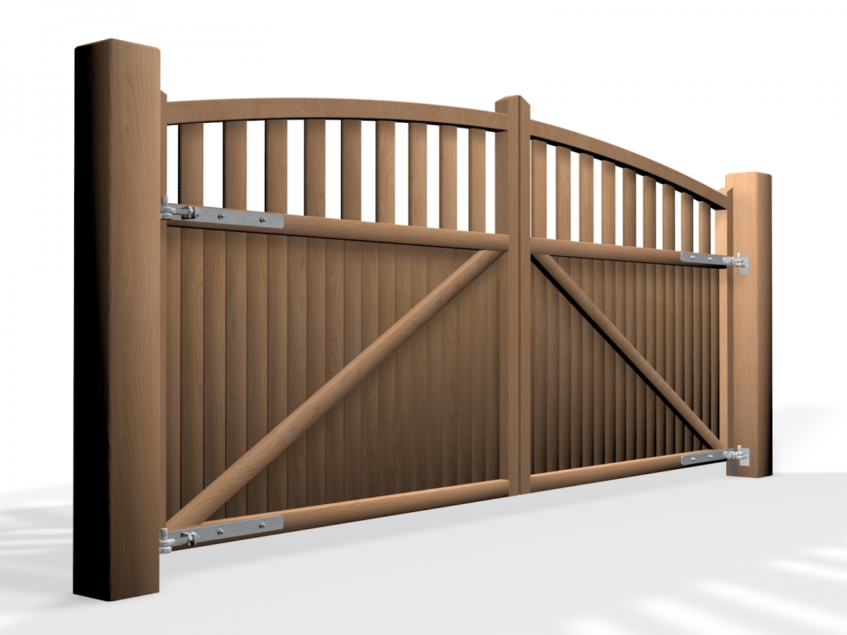 Arch Open-Top Swinging Wooden Gate | ELEX GATES Bristol & Somerset