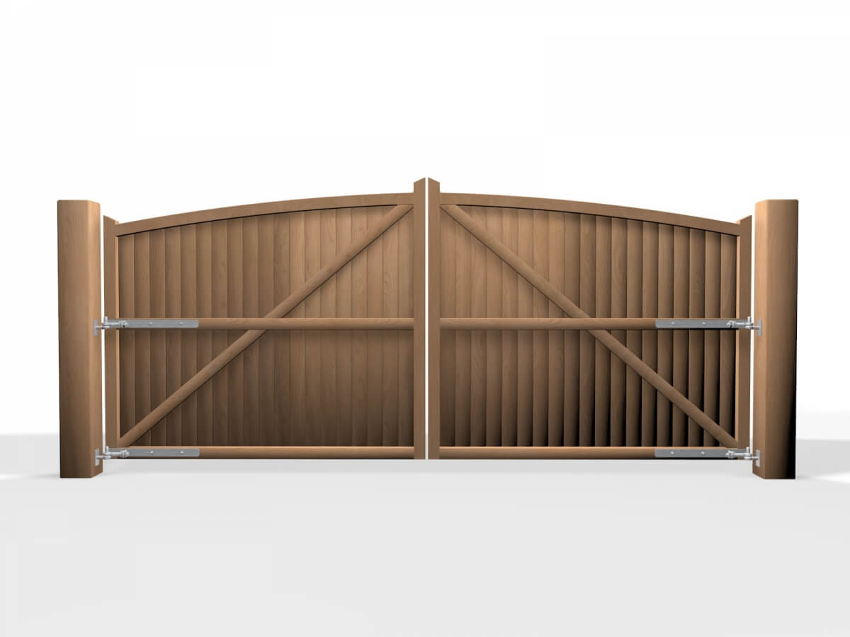 Arch Top Swinging Wooden Gate, Manual & Automated | ELEX GATES