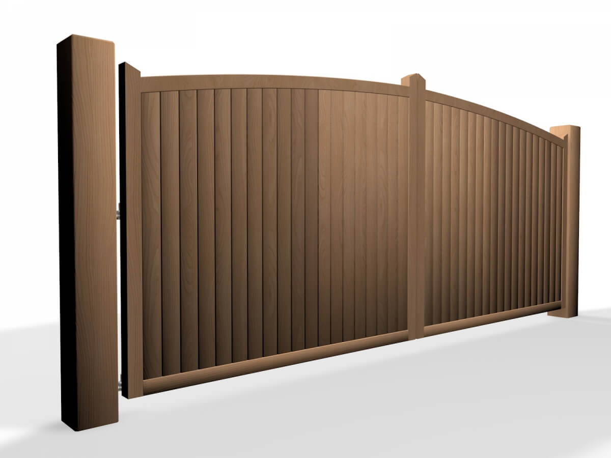 Arch Top Swinging Wooden Gate, Manual & Automated | ELEX GATES