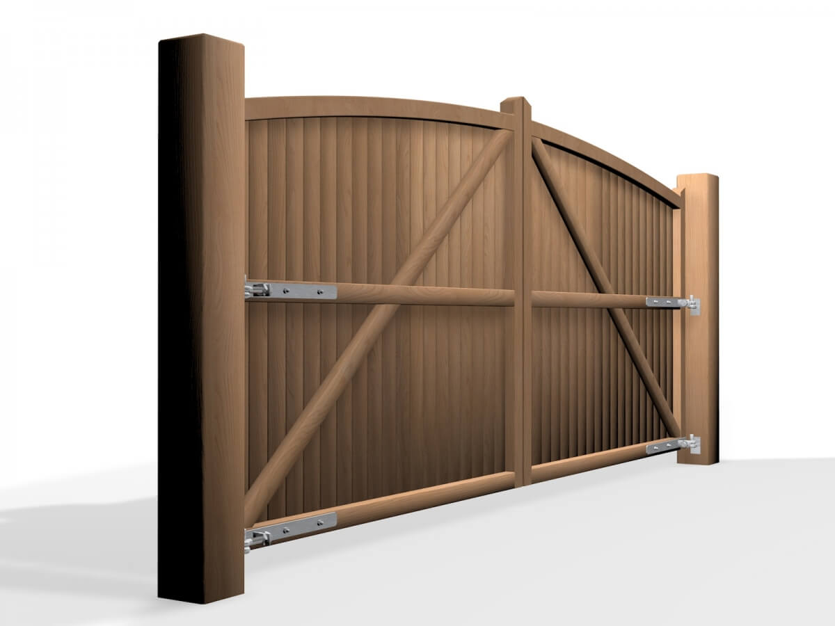 Arch Top Swinging Wooden Gate, Manual & Automated | ELEX GATES