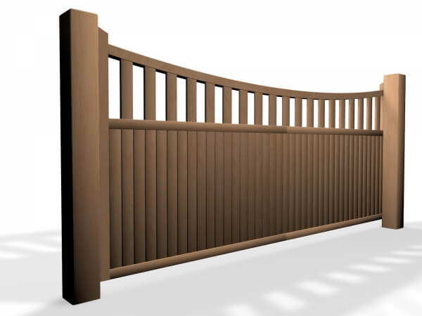 Bow, Open Top Sliding Wooden Gate, Manual & Electric | ELEX GATES